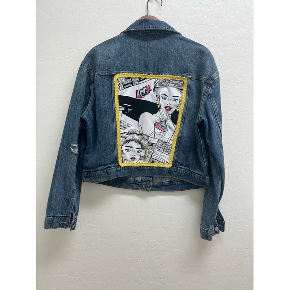 Old Navy | Jackets & Coats | Retro Pop Art Cartoon Comic Green Eyed ...